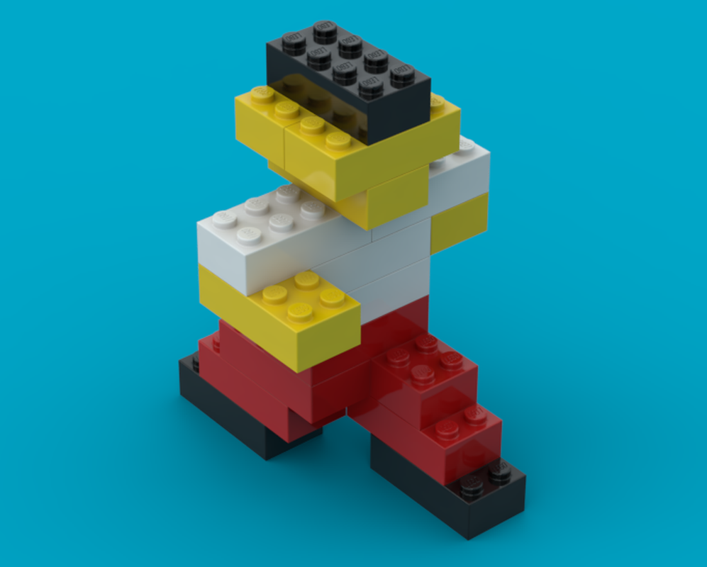 LEGO MOC 2x4 Running Man by diddesen | Rebrickable - Build with LEGO