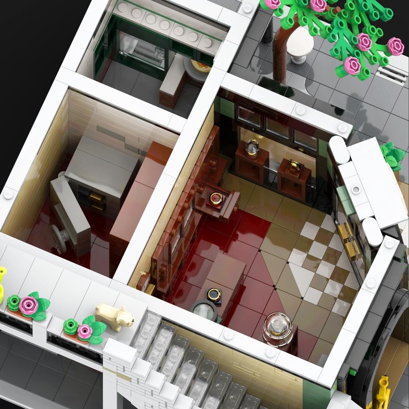 LEGO MOC-210128 Townhouse with Jeweler and Pancake House by PriBri ...