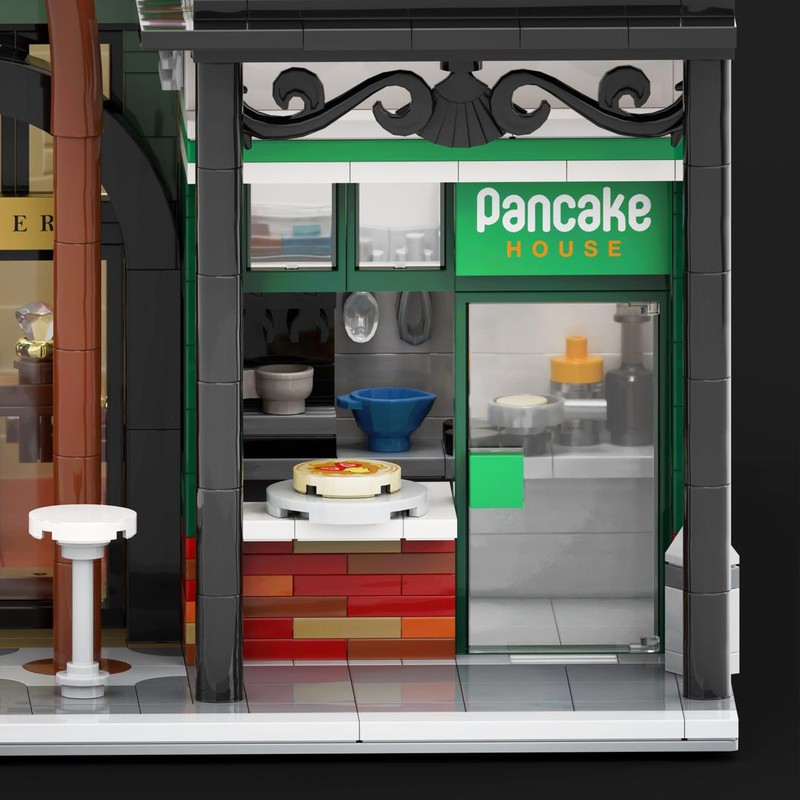 LEGO MOC-210128 Townhouse with Jeweler and Pancake House by PriBri ...