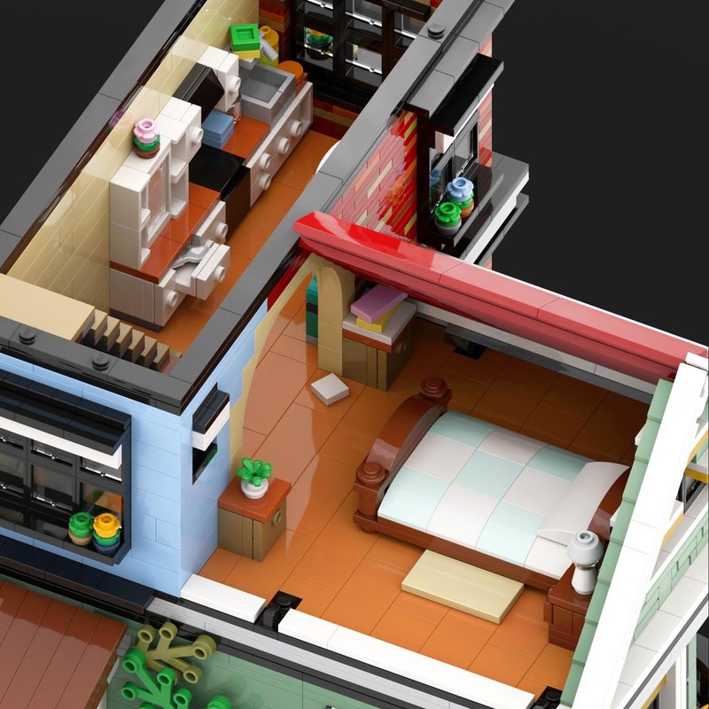 LEGO MOC-210128 Townhouse with Jeweler and Pancake House by PriBri ...