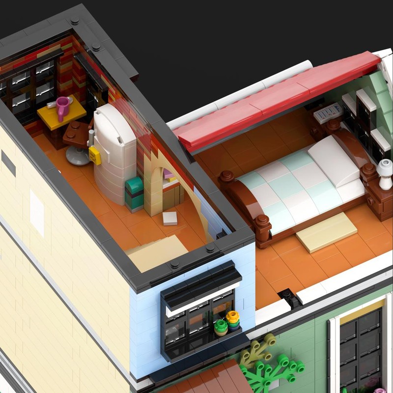 LEGO MOC-210128 Townhouse with Jeweler and Pancake House by PriBri ...