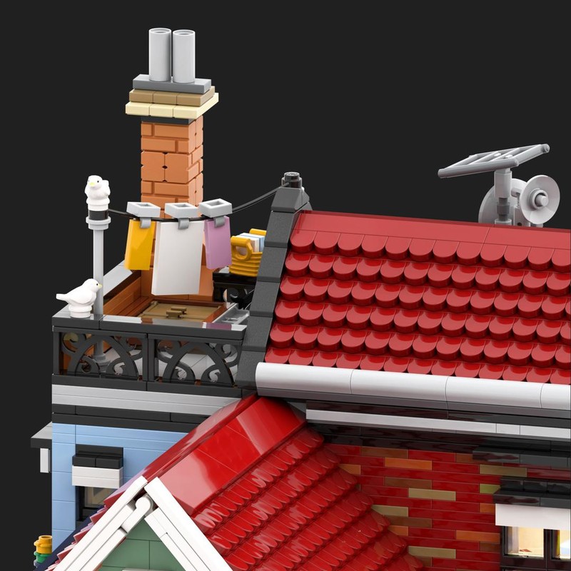 LEGO MOC-210128 Townhouse with Jeweler and Pancake House by PriBri ...