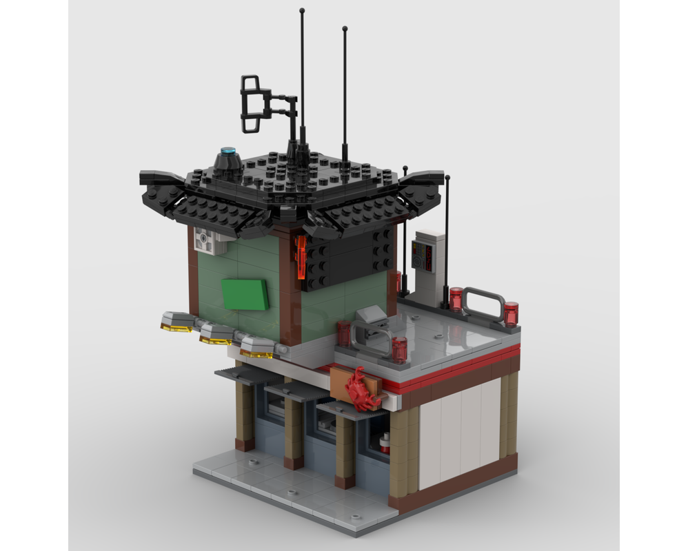 LEGO MOC-210173 Modular Cyberpunk City - Shrimp Shack and Shady Shop by ...
