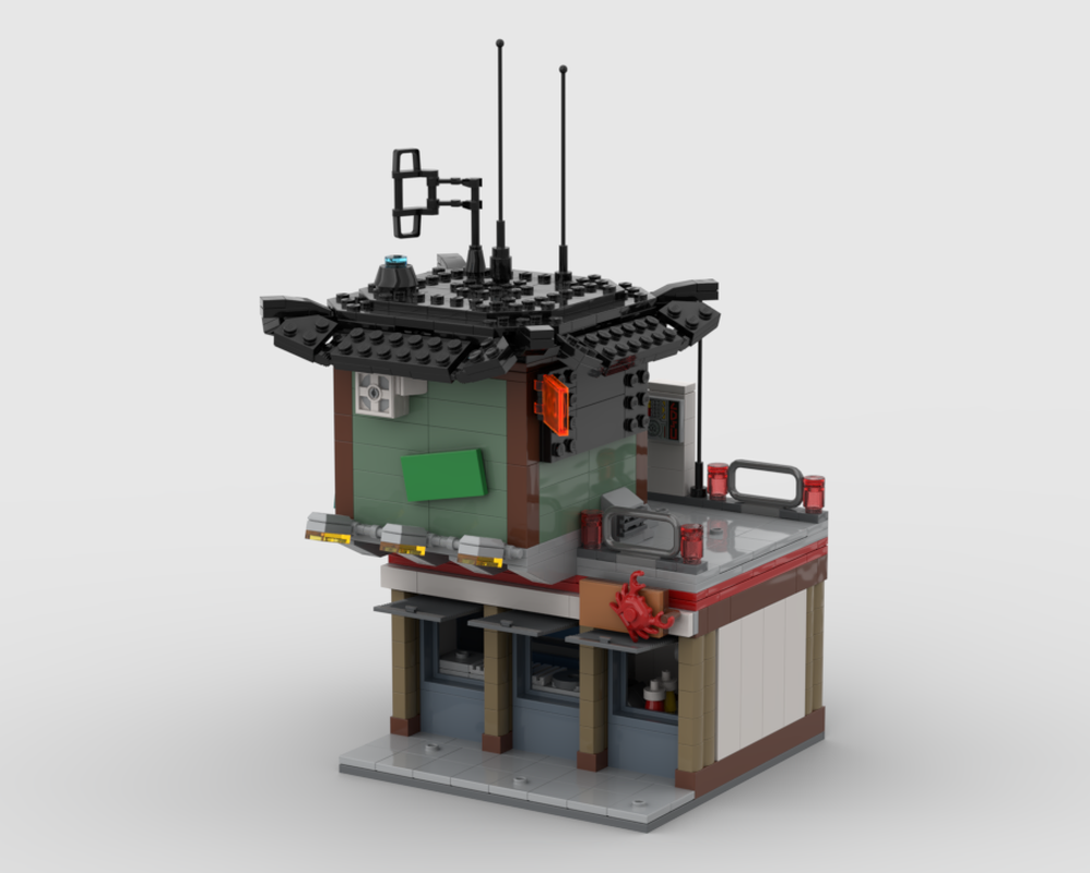 LEGO MOC Modular Cyberpunk City - Shrimp Shack and Shady Shop by ...