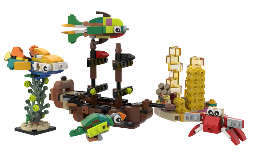 LEGO MOC Tropical Sea Life by Jappelsap98 | Rebrickable - Build with LEGO