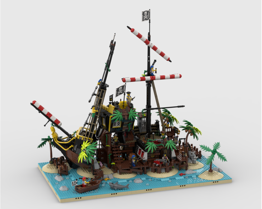LEGO MOC-210286 Pirates Diorama - Display for set 21322 - Pirates of ...