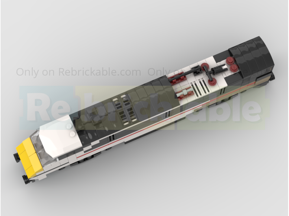 LEGO MOC 4-Wide BR Class 91 'Electra' Electric Locomotive Train In Intercity Livery by Andy Ps ...