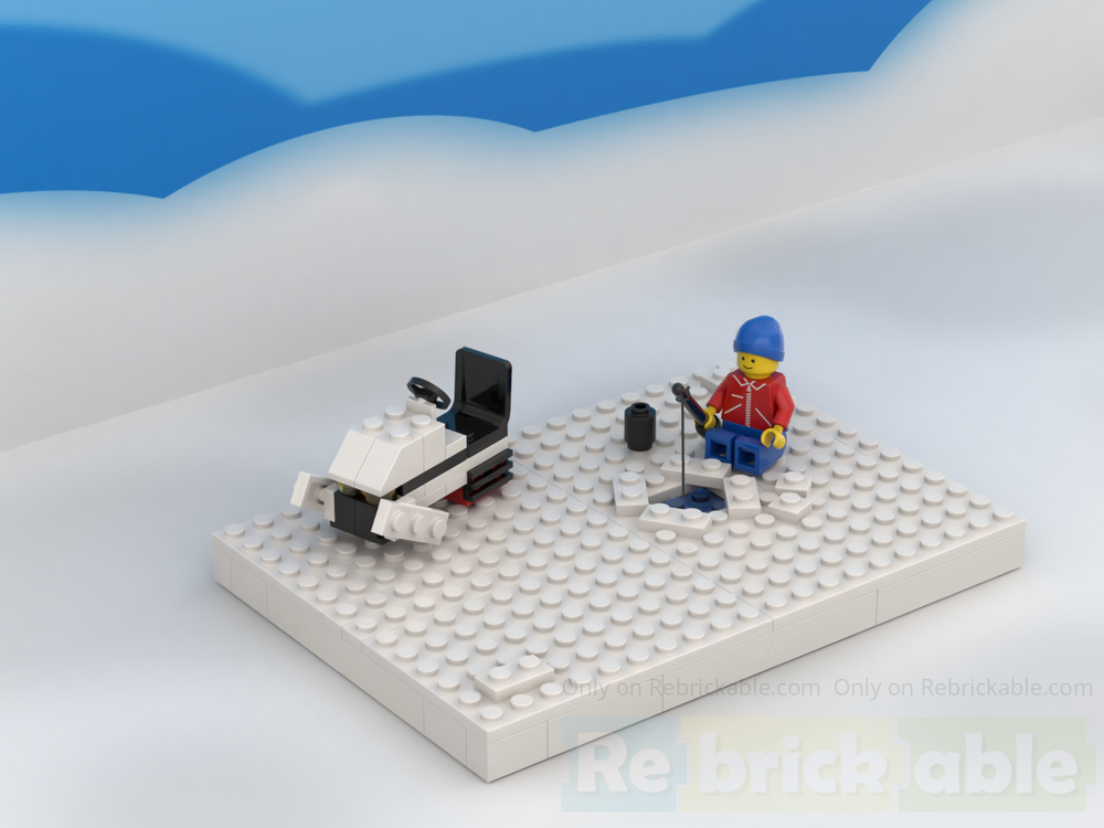 LEGO MOC 6380 Ice fisher with snow scooter by se1977 | Rebrickable ...