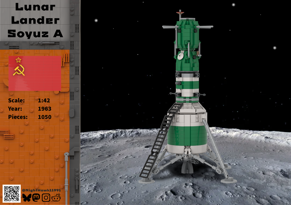 LEGO MOC-210437 Lunar Lander based on Soyuz A (1:42 Minifig scale) by ...