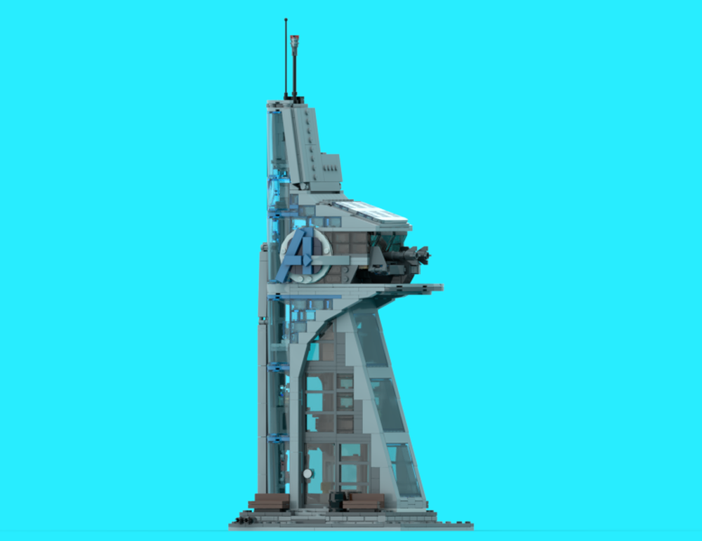 LEGO MOC Avenger's Tower W/Quinjet (MM) by Mayomaan | Rebrickable ...