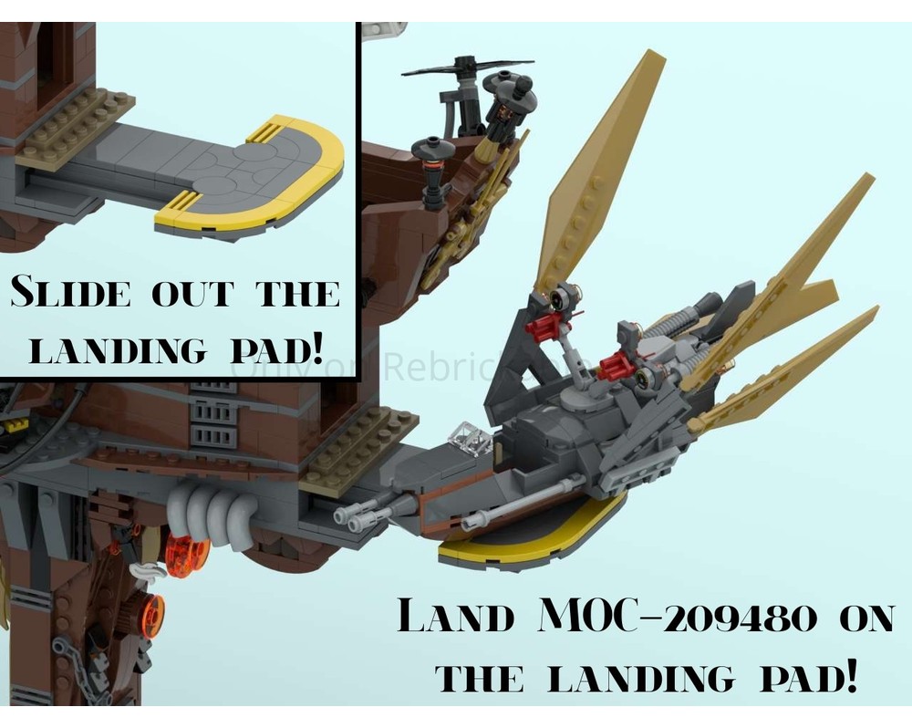 LEGO MOC-210606 Steampunk Pirate Airship "Brunel" | Steampunk Pirates ...