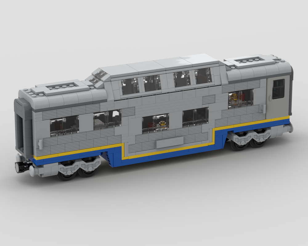 LEGO MOC Santa fe double decker canopy passanger train car by josszo ...