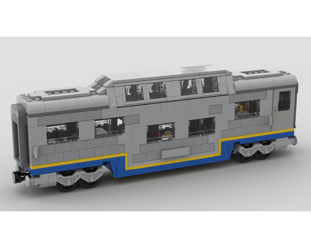 LEGO MOC Santa fe double decker canopy passanger train car by josszo ...