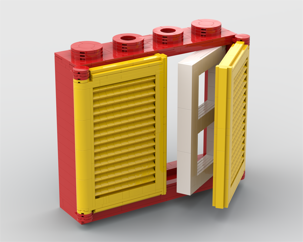 LEGO MOC Upscaled window with pane & shutter by Briquoleur ...