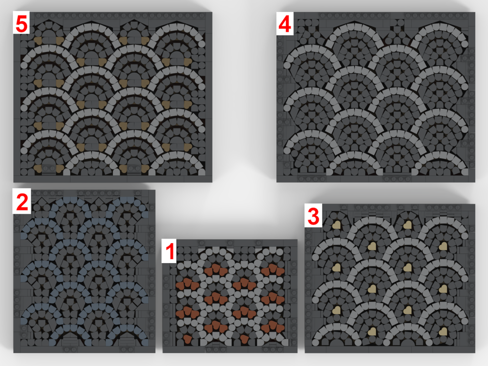 LEGO MOC Fan Pattern Cobblestone by GrizzlyBearAdams | Rebrickable ...