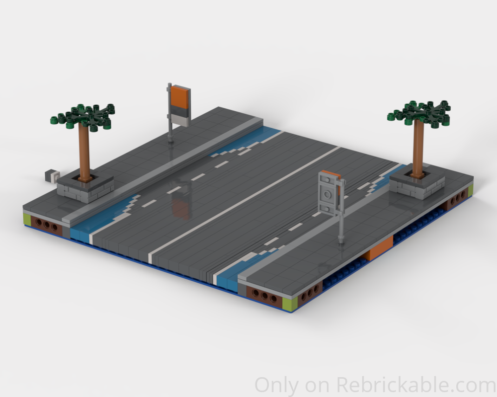LEGO MOC Road With a Bus stop and Bike lane by S-Brick | Rebrickable ...