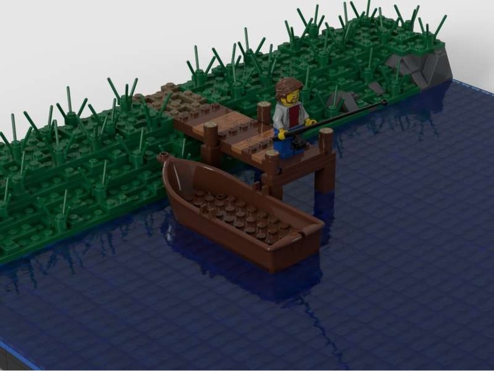 Lego Moc Modular Terrain River Dock By Mikey2110 Rebrickable