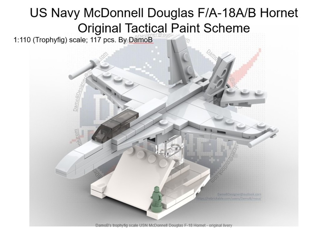 LEGO MOC USN McDonnell Douglas F/A-18A/B Hornet by DamoB | Rebrickable ...