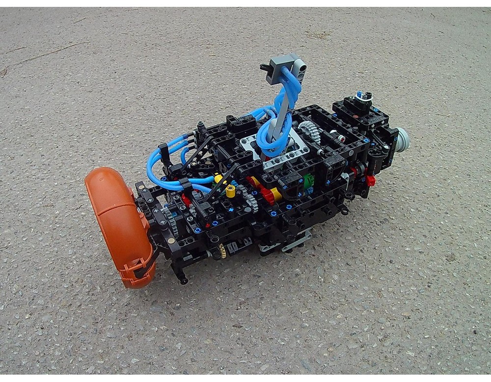 LEGO MOC Authentic realistic 16-speed double H heavy-duty truck gearbox ...