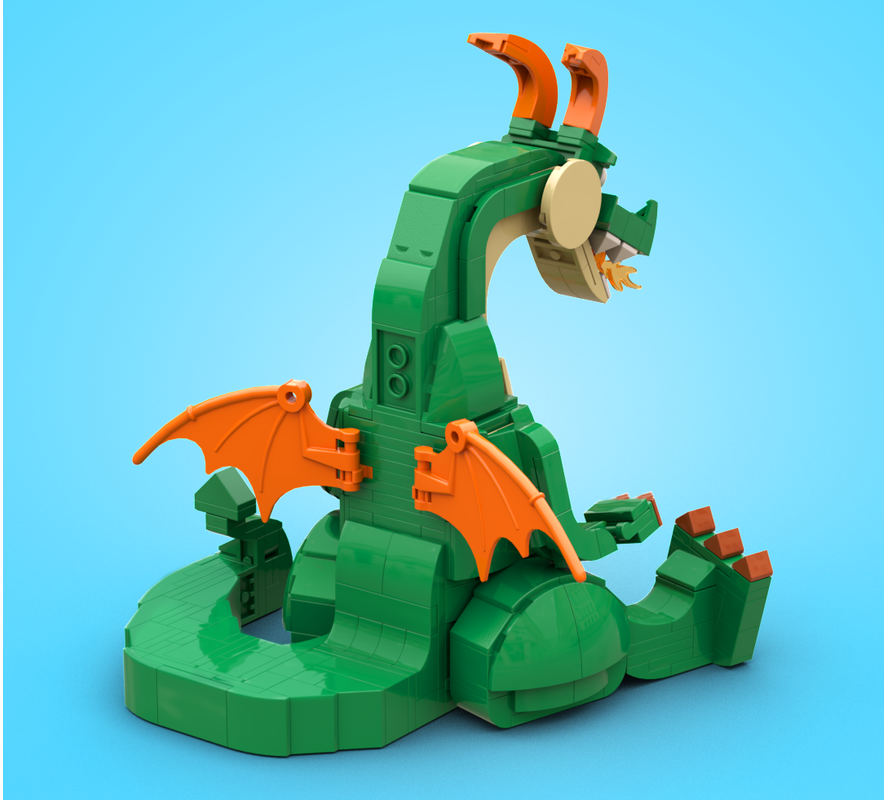 LEGO MOC Cute Dragon by brickfolk | Rebrickable - Build with LEGO