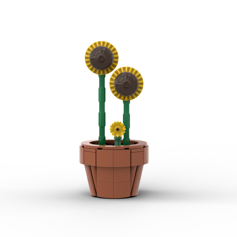 LEGO MOC Tiny Potted Sunflowers by LameGrease | Rebrickable - Build ...