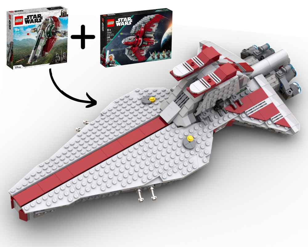 LEGO MOC Ahsoka's Venator - 75362 Ahsoka Tano's T-6 & 75312 Slave I Alt ...