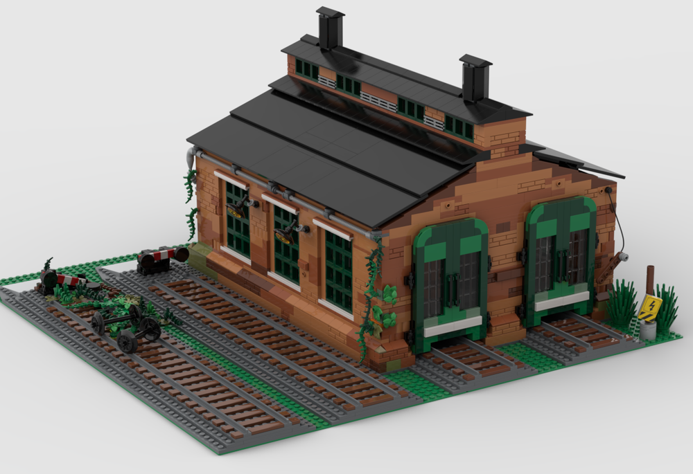 LEGO MOC Disused train shed by maxjack | Rebrickable - Build with LEGO