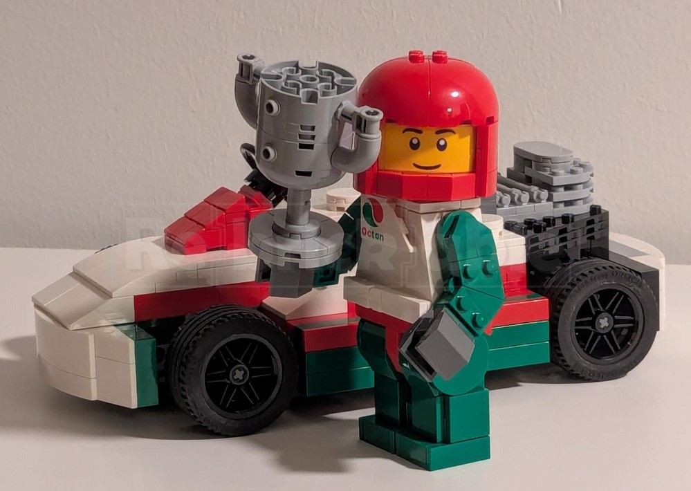 LEGO MOC 3:1 up-scaled Racing Driver Mini Figure with Kart by williweb ...