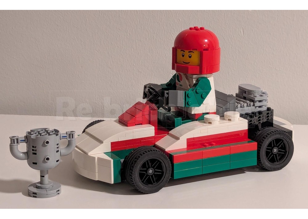 LEGO MOC 3:1 up-scaled Racing Driver Mini Figure with Kart by williweb ...