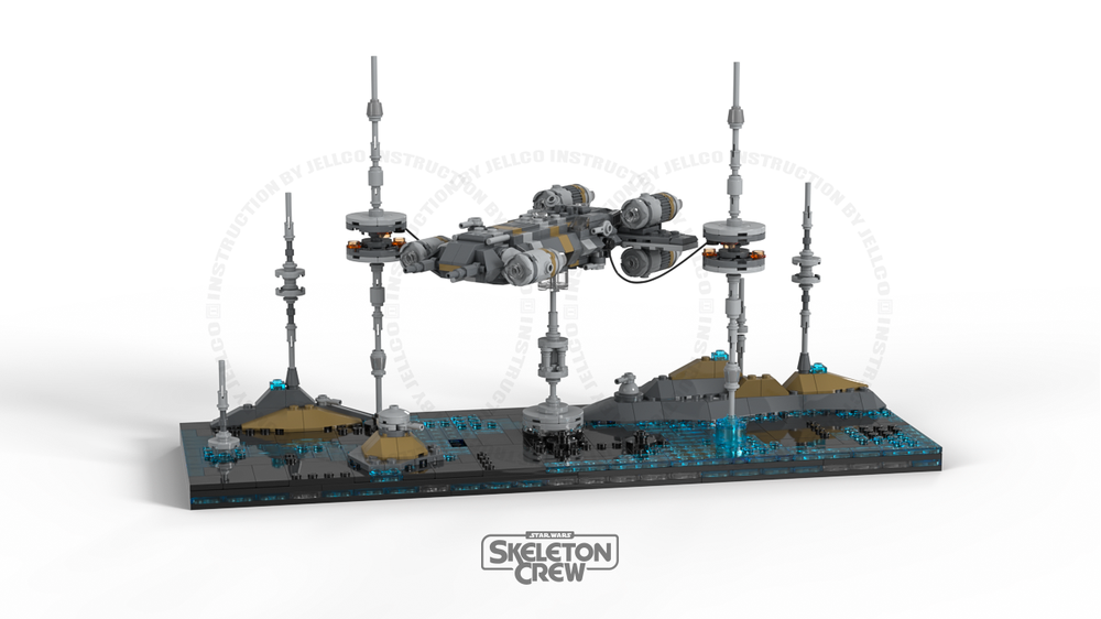 LEGO MOC Micro Diorama : Starport Borgo by jellco | Rebrickable - Build ...