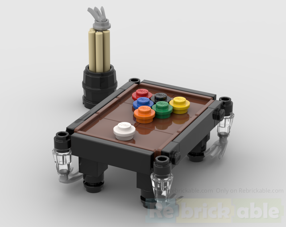 LEGO MOC Minifig-scale Pool Table by toomanybees | Rebrickable - Build ...