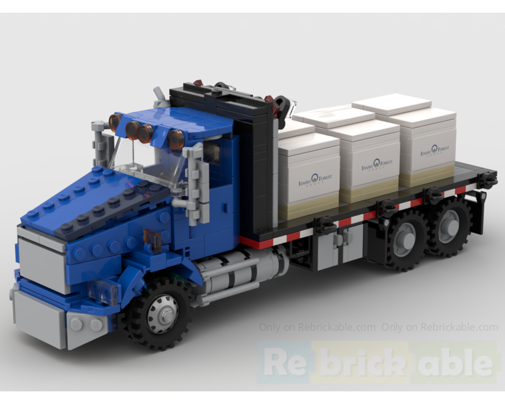 LEGO MOC Kenworth T800 Flatbed/Oilfield Truck by LegoForBlockheads ...