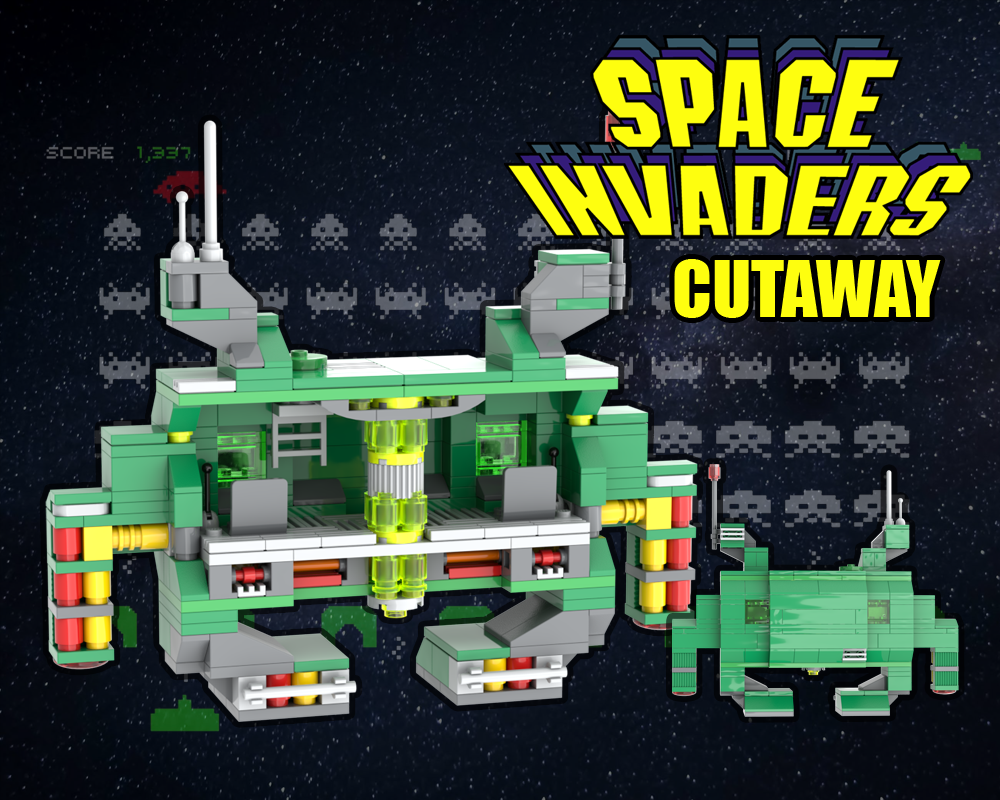 LEGO MOC Space Invaders Cutaway by AntOrman | Rebrickable - Build with LEGO