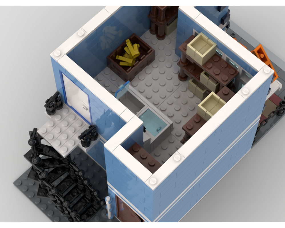 LEGO MOC Fish and Chip Shop Modular Building by brickmanspark ...