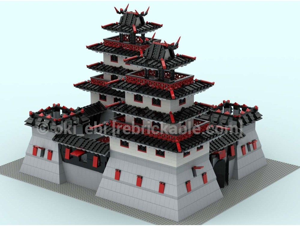 LEGO MOC Japanese Samurai Fortress / Castle with 2 large towers ...