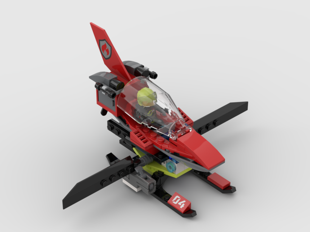 LEGO MOC Fire Fighting Plane by PizzaNinja | Rebrickable - Build with LEGO