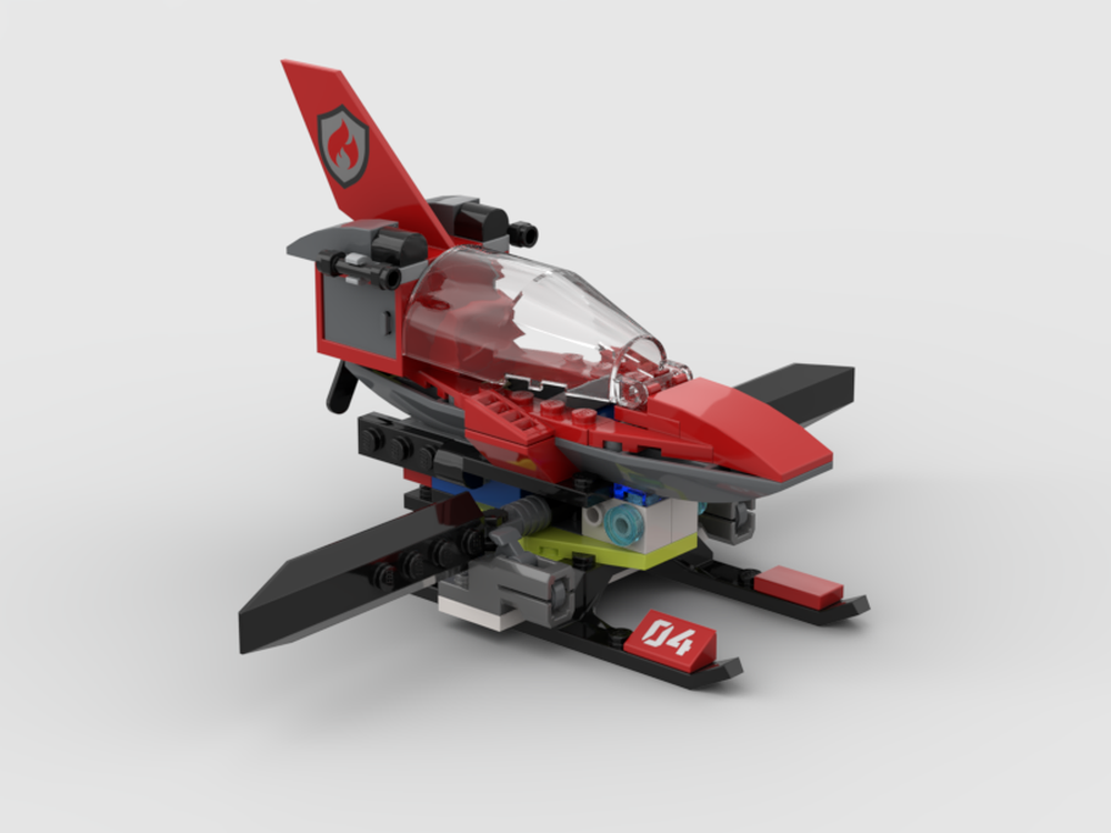 Lego Moc Fire Fighting Plane By Pizzaninja Rebrickable Build With Lego