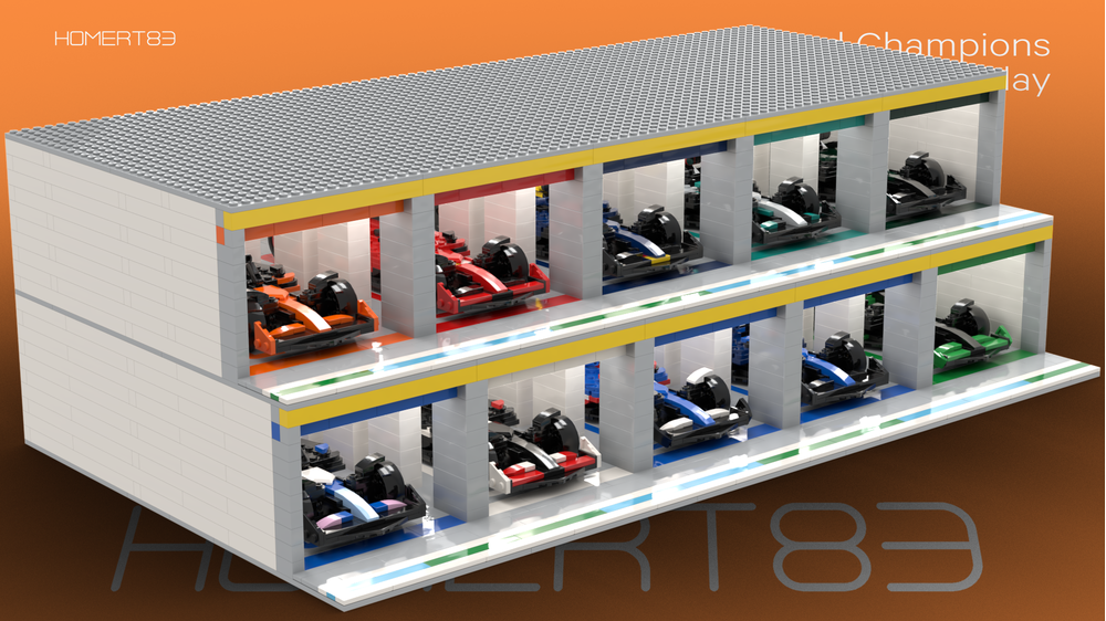 LEGO MOC-210986 Formula One F1 Speed Champions Garage Display by ...