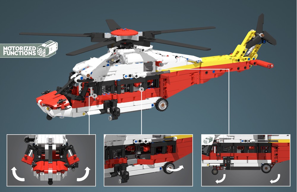 LEGO MOC Mini 42145 - Airbus H175 Rescue Helicopter by nguyengiangoc ...