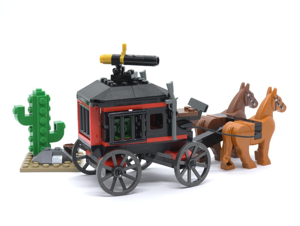 Lego Moc Gold City Stagecoach By Edwardpulleyn Rebrickable Build