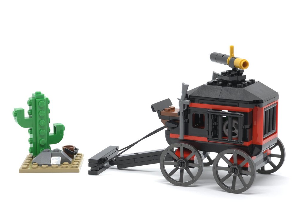 Lego Moc Gold City Stagecoach By Edwardpulleyn Rebrickable Build