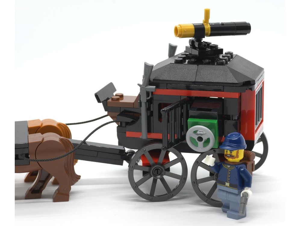 Lego Moc Gold City Stagecoach By Edwardpulleyn Rebrickable Build
