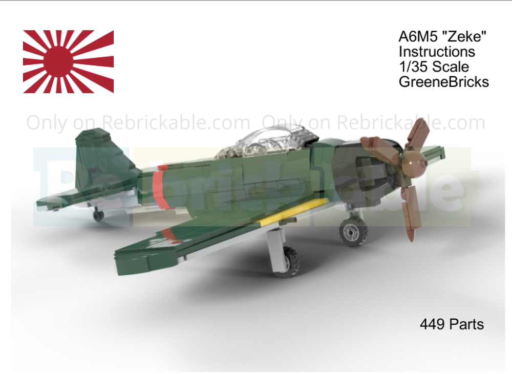LEGO MOC A6M5 Zero by GreeneBricks | Rebrickable - Build with LEGO