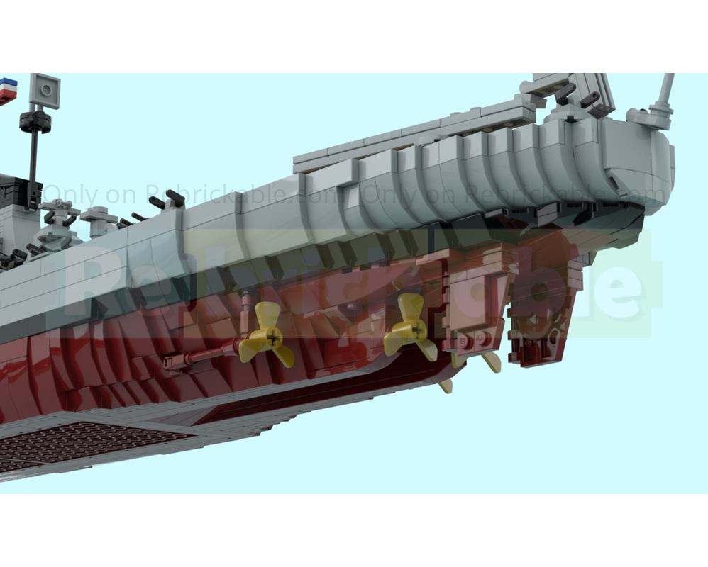 LEGO MOC-211019 uss illinois/kingnimitz scale 1:300 by luis.miguel5630 ...