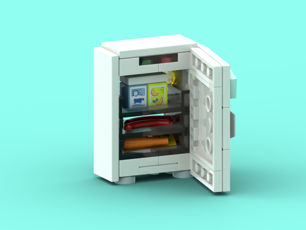 LEGO MOC Minifig scale refrigerator by Haglunde | Rebrickable - Build ...
