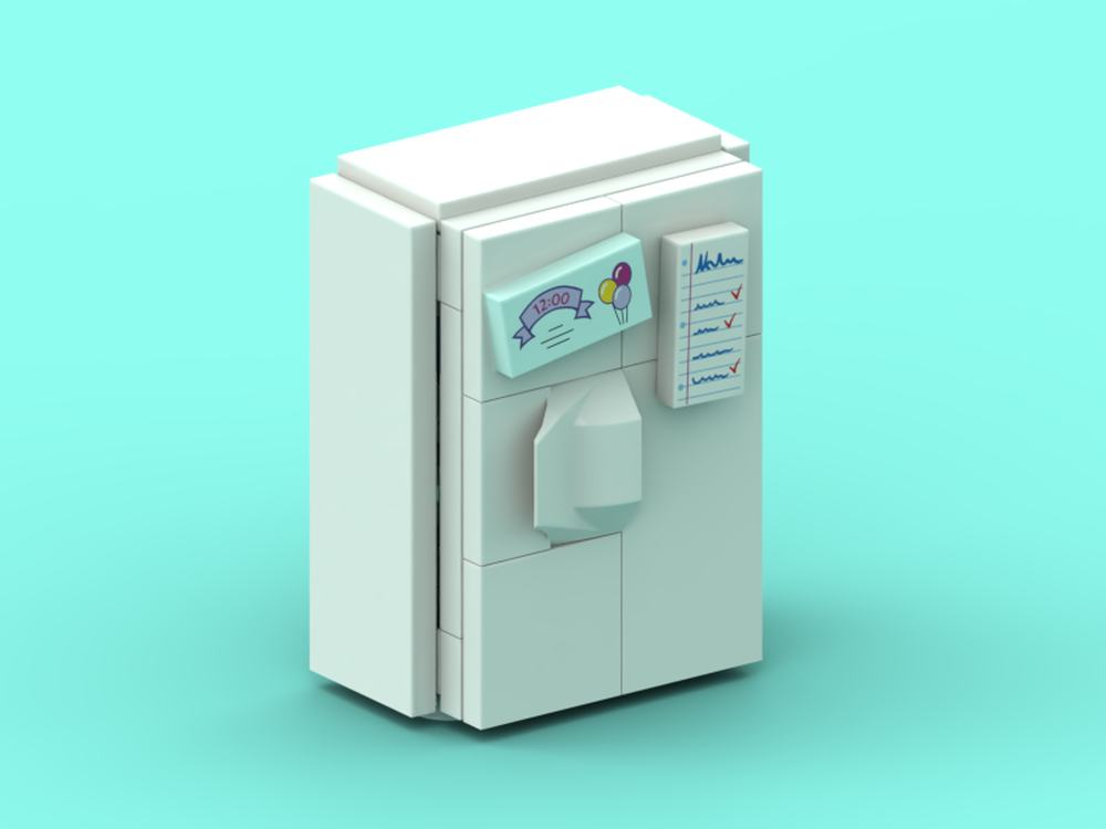 LEGO MOC Minifig scale refrigerator by Haglunde | Rebrickable - Build ...
