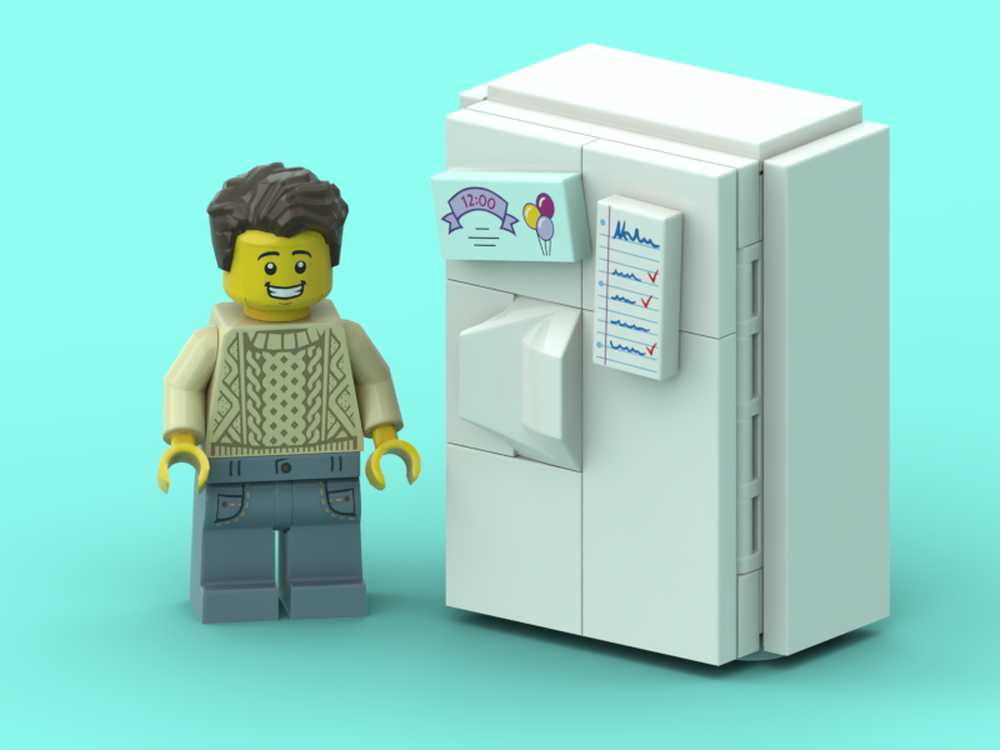 LEGO MOC Minifig scale refrigerator by Haglunde | Rebrickable - Build ...