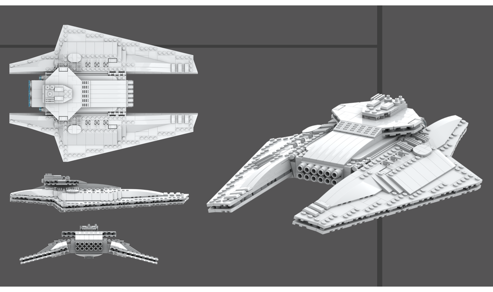 Lego Moc 11455 Broadside Class Cruiser Kdb 1 By Surcote Rebrickable