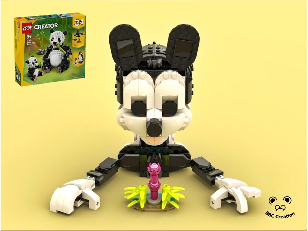 LEGO MOC Monochrome Mickey Mouse Bust by bbchai | Rebrickable - Build ...