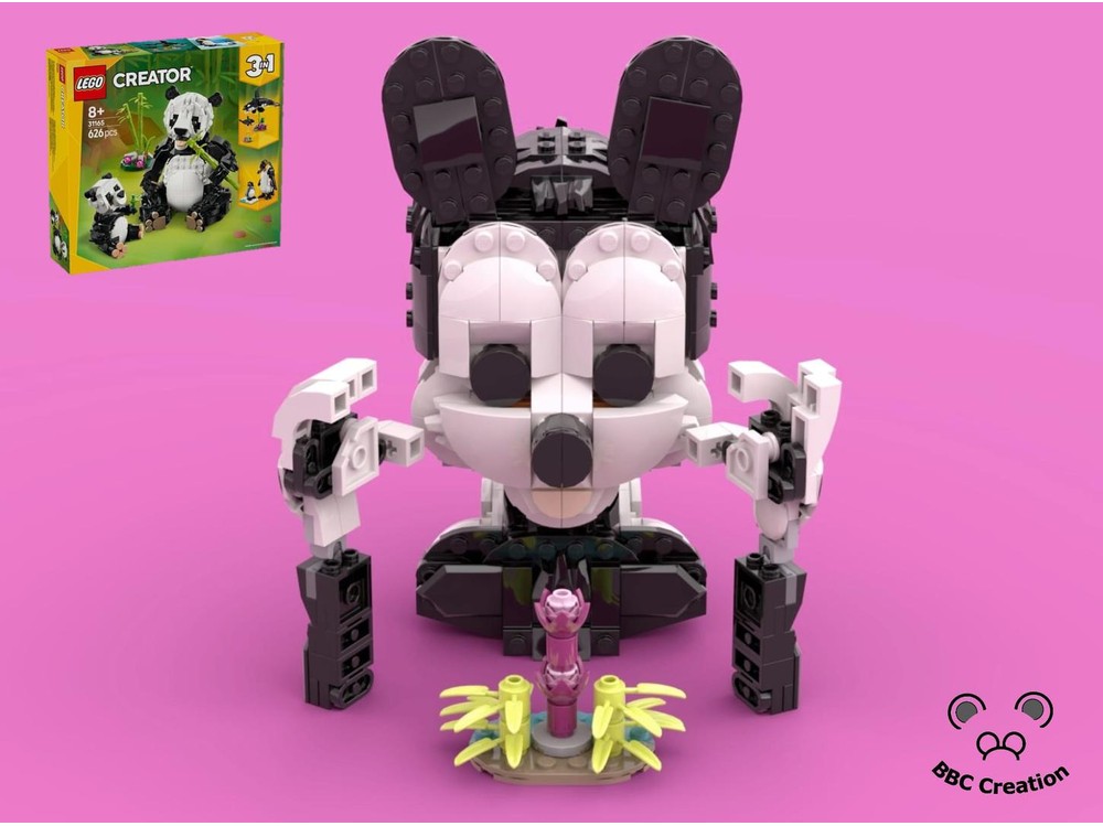 LEGO MOC-211083 Monochrome Mickey Mouse Bust by bbchai | Rebrickable ...